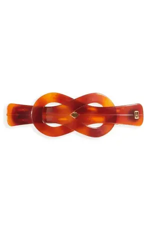 Alexandre De Paris Knotty Barrette - Tortoise Brown