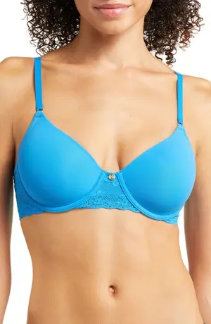 Natori Natori Bliss Perfection Comfort T-Shirt Bra Blue Lapis