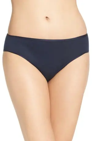 Hanro Cotton Seamless Hi Cut Briefs Deep Midnight