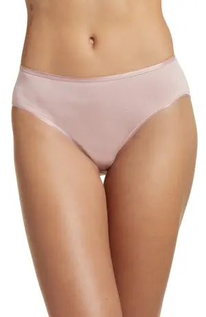 Hanro Seamless Cotton High Cut Briefs Pale Pink