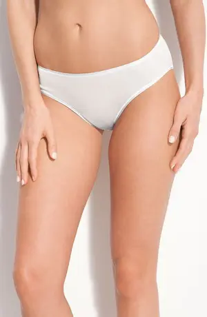 Hanro Seamless Cotton High Cut Briefs White