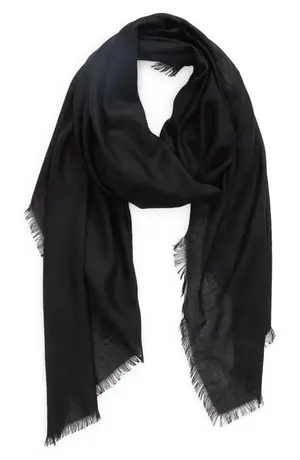 Nordstrom Cashmere & Silk Wrap - Black