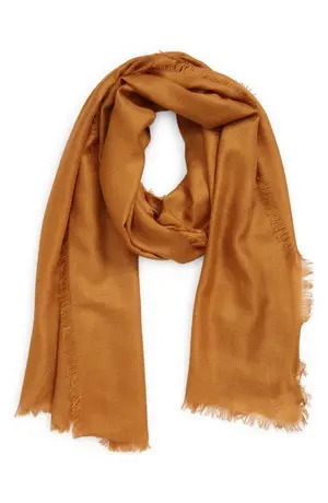 Nordstrom Cashmere & Silk Wrap Tan Sugar