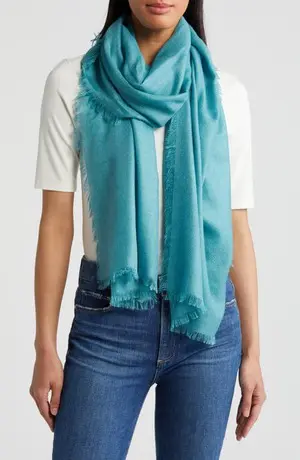 Nordstrom Cashmere & Silk Wrap Teal