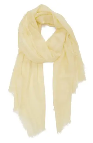 Nordstrom Cashmere & Silk Wrap Yellow Pastel