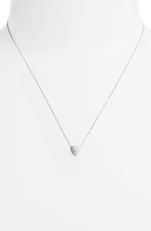 Roberto Coin 18k Gold Pavé Diamond Heart Pendant Necklace
