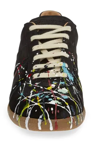 MAISON MARGIELA Replica Paint Splatter Sneakers - Black/paint