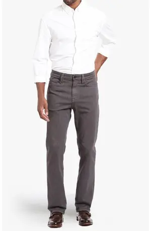 34 Heritage Relaxed Fit Straight Leg Jeans - Grey Diagonal