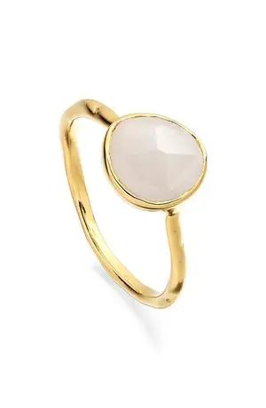 Monica Vinader Siren Stacking Ring - Gold/moonstone