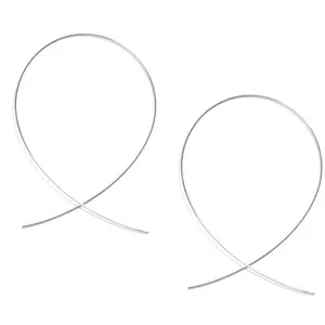 Lana Jewelry 14k Gold Upside Down Hoop Earrings White Gold