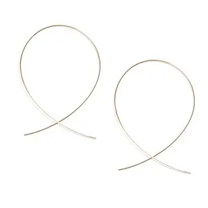 Lana Jewelry 14k Gold Upside Down Hoop Earrings - Yellow Gold