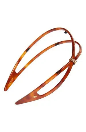 Alexandre De Paris Crystal Embellished Headband - Tortoise