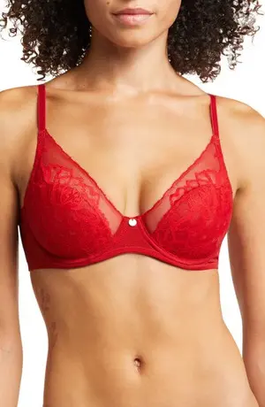 Natori Flora Underwire Contour Bra Strawberry