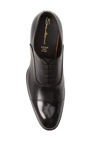 Santoni Isaac Cap-toe Oxford - Black