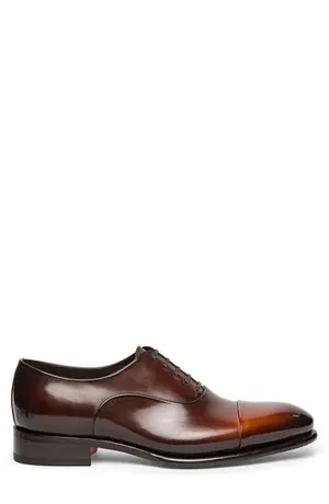 Santoni Isaac Cap-toe Oxford - Dark Orange