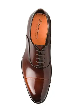 Santoni Isaac Cap-toe Oxford - Dark Orange