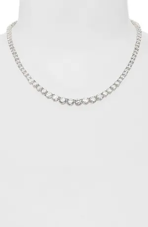Nordstrom Graduated Cubic Zirconia Tennis Necklace