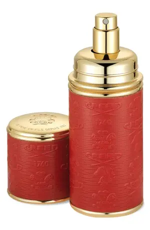 CREED Refillable Deluxe Leather Atomizer Red/gold Trim