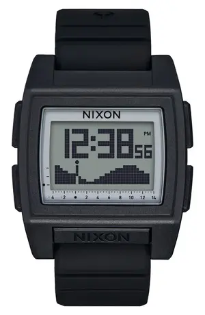 Nixon Base Tide Pro Digital Silicone Strap Watch