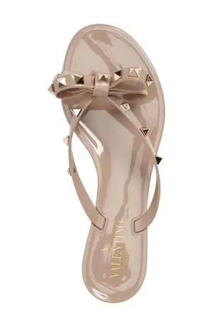Valentino Garavani Rockstud Jelly Flip Flop - P45 Poudre
