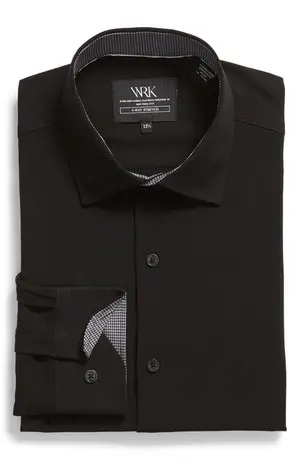 W.R.K Slim Fit Solid Performance Dress Shirt