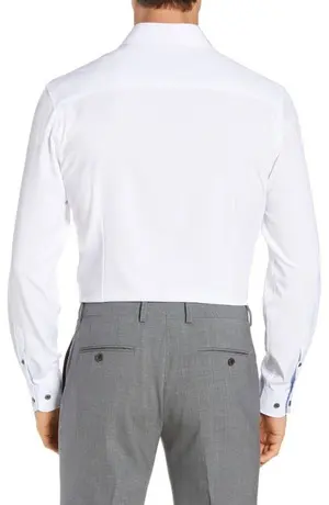 W.R.K Slim Fit Solid Performance Dress Shirt - White