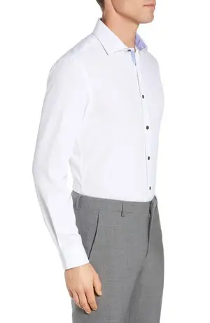 W.R.K Slim Fit Solid Performance Dress Shirt - White