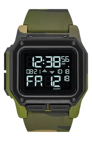 Nixon Nixon Regulus Digital Watch Green Camo/ Black