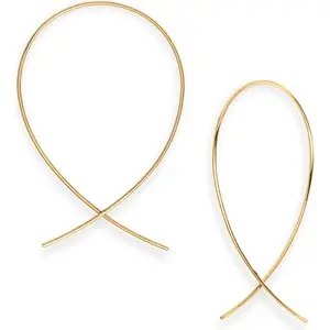 Lana Jewelry 14k Gold Upside Down Small Hoop Earrings - Yellow Gold