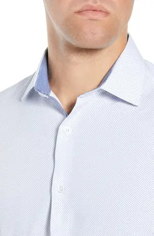 W.R.K Slim Fit Performance Stretch Dot Dress Shirt