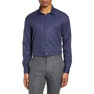 W.R.K Slim Fit Performance Stretch Dot Dress Shirt - Navy