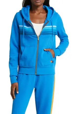 Aviator Nation Aviator Nation 5-Stripe Zip Hoodie Blue/blue Stripe