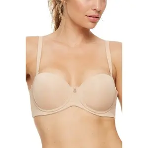 MONTELLE INTIMATES Convertible Strapless Underwire Bra - Sand