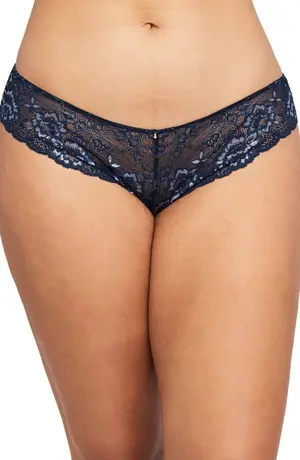 MONTELLE INTIMATES Brazilian Lace Panties Gemstone Blue/ Heaven