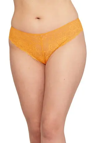 MONTELLE INTIMATES Brazilian Lace Panties Mango Sorbet