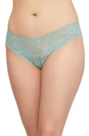 MONTELLE INTIMATES Brazilian Lace Panties Skylight