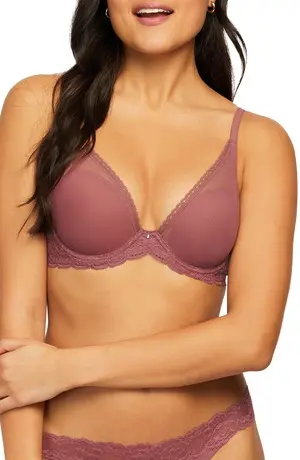 MONTELLE INTIMATES Mystique Underwire Plunge Bra Mesa Rose