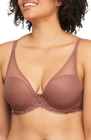 MONTELLE INTIMATES Mystique Underwire Plunge Bra Pecan