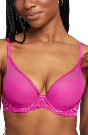 MONTELLE INTIMATES Mystique Underwire Plunge Bra Watermelon