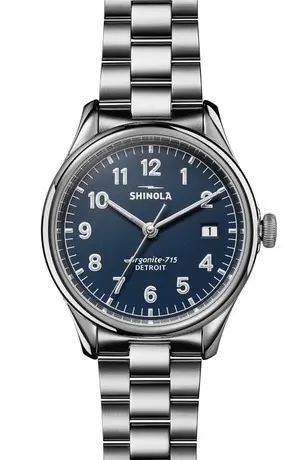 Shinola The Vinton Bracelet Watch - Silver/midnight Blue/silver