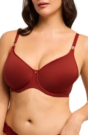 MONTELLE INTIMATES Spacer Underwire Bra - Chili