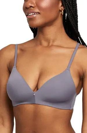 MONTELLE INTIMATES Wireless Convertible T-shirt Bra Crystal Grey
