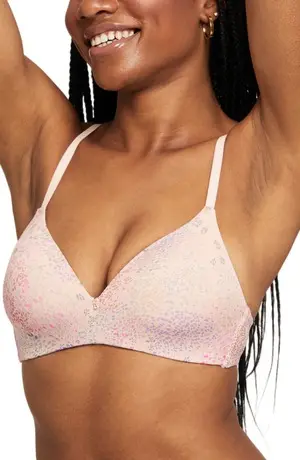 MONTELLE INTIMATES Wireless Convertible T-shirt Bra Flower Field