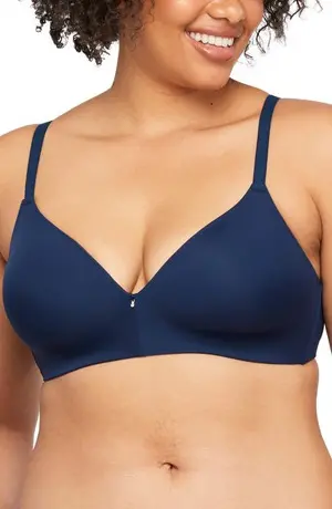 MONTELLE INTIMATES Wireless Convertible T-shirt Bra Gemstone Blue