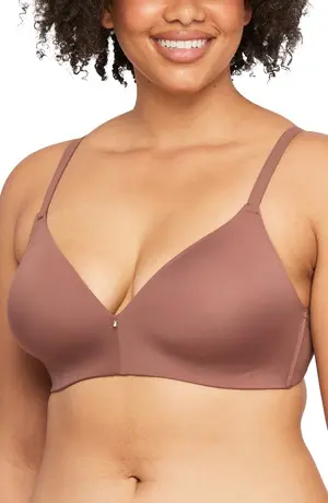 MONTELLE INTIMATES Wireless Convertible T-shirt Bra Pecan