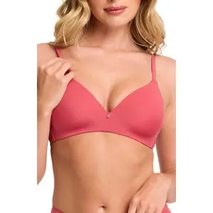 MONTELLE INTIMATES Wireless Convertible T-shirt Bra Spiced Coral