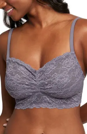 MONTELLE INTIMATES Lace Bralette Crystal Grey