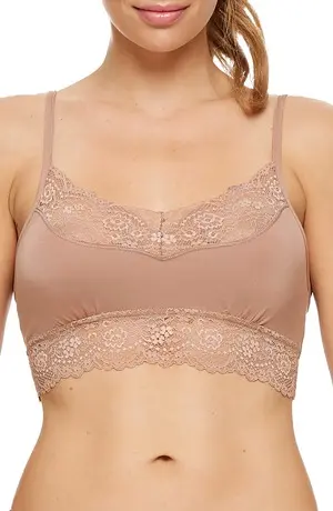 MONTELLE INTIMATES Lace Bralette Nutmeg