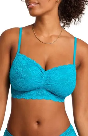 MONTELLE INTIMATES Lace Bralette Turquoise