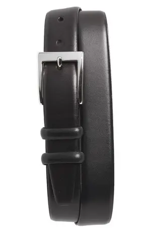 Torino Leather Double Buckle Belt - Black